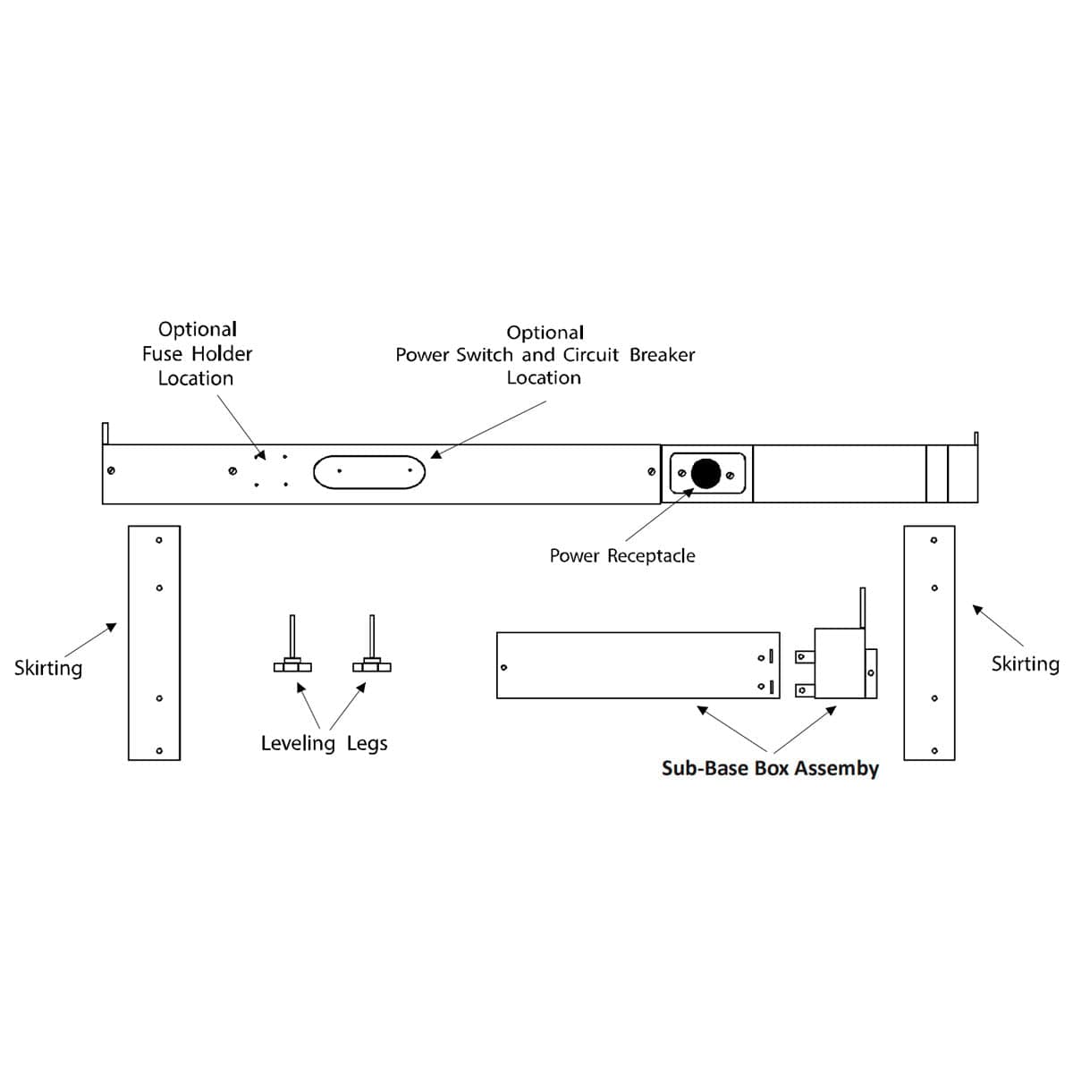 Amana PTAC Sub-base Kit 230/208 Volts 15/20 Amp PTSB320QW – HeatAndCool.com
